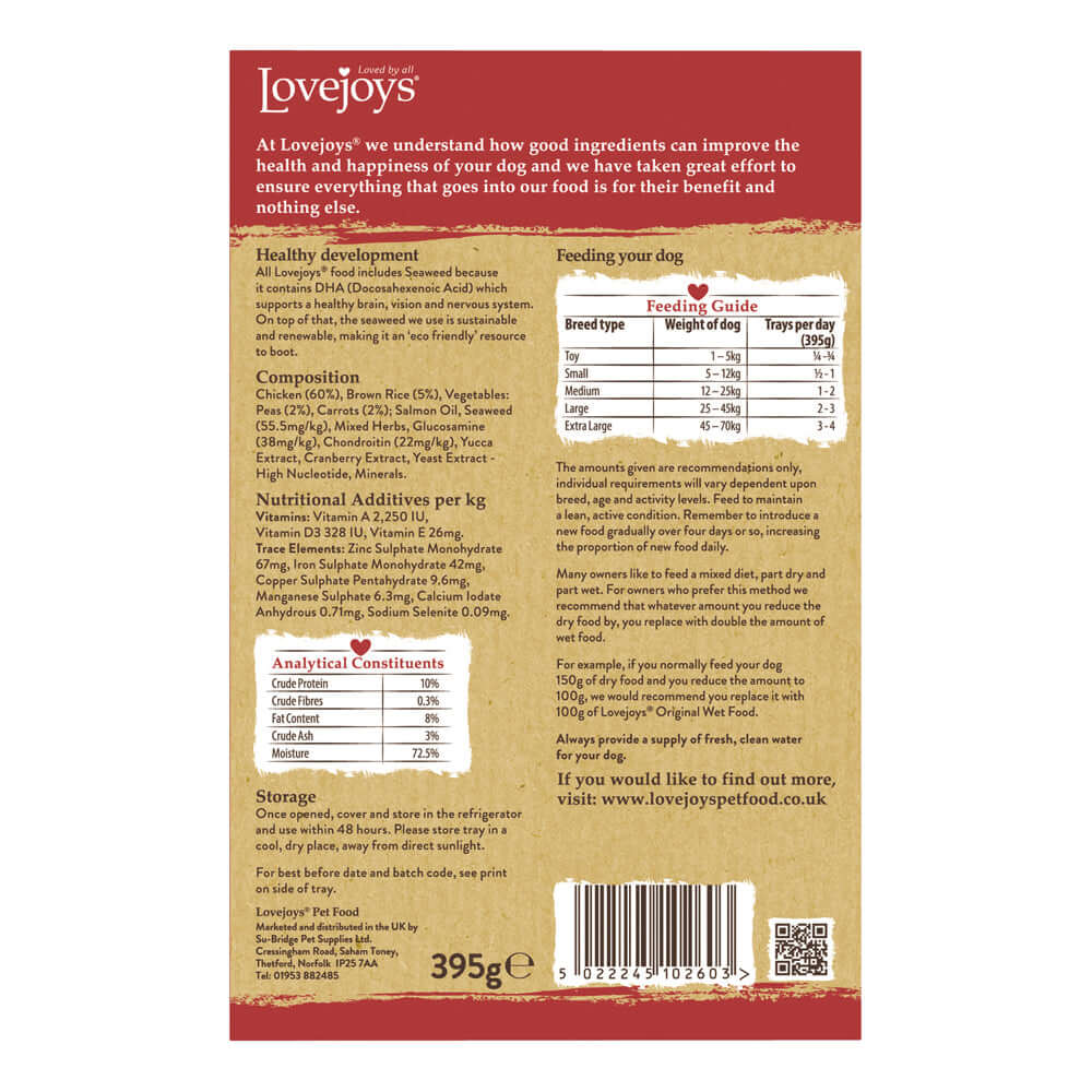 Original Wet Chicken & Rice | Dog Food | Lovejoys Pet Food